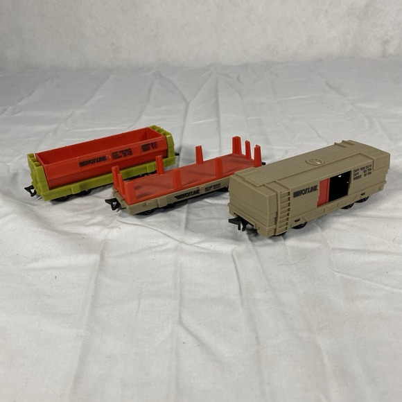Mattel | Toys | 97 Mattel Hotline Ho Train Cars Lot Of 3 Boxcar Flatbed ...